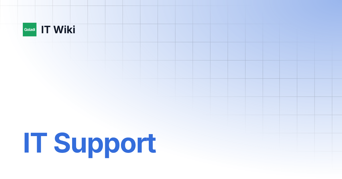 IT Support | IT Wiki